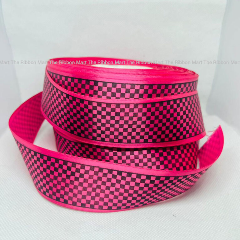 1 1/2'' Satin Check Ribbon - The Ribbon Mart